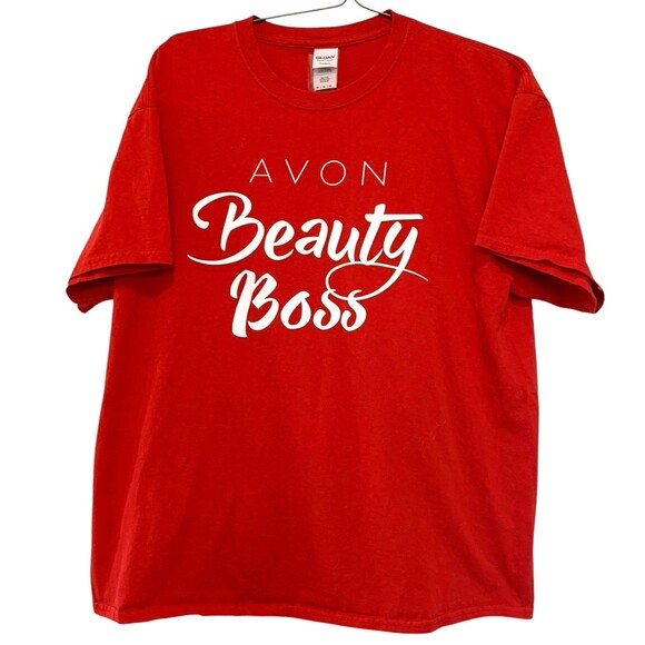 Avon | Tops | Avon Beauty Boss Tshirt Xl 0 Cotton Front Back Grahics ...